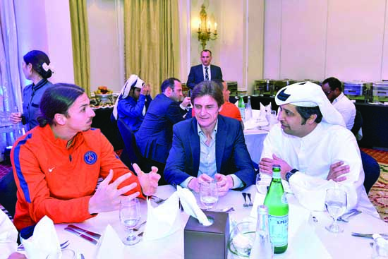 QNB hosts dinner for customers with Paris Saint-Germain club stars ...