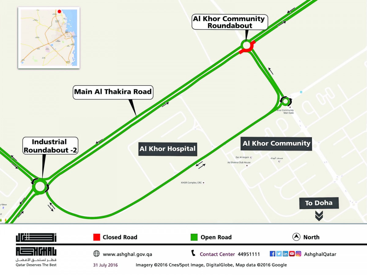 Partial closure on Al Khor Community Roundabout from tomorrow | The ...