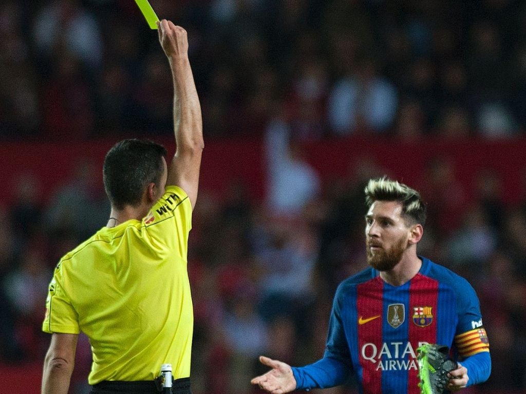 Barcelona appeal Lionel Messi yellow card for time wasting | The ...