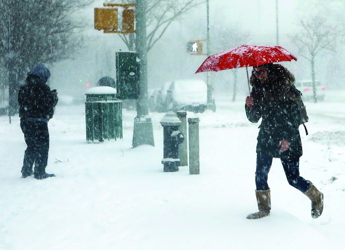 Heavy winter snow storm hits US northeast | The Peninsula Qatar