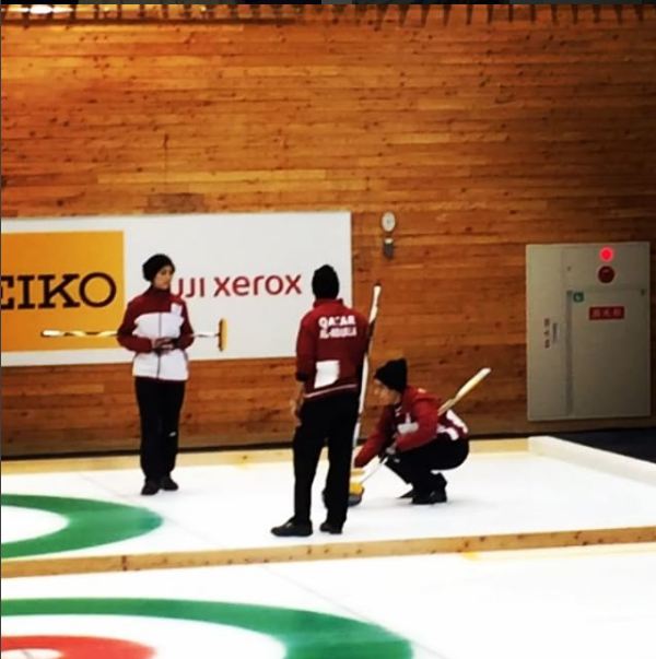 Qatar women's team takes part in curling at Asian Winter Games | The ...