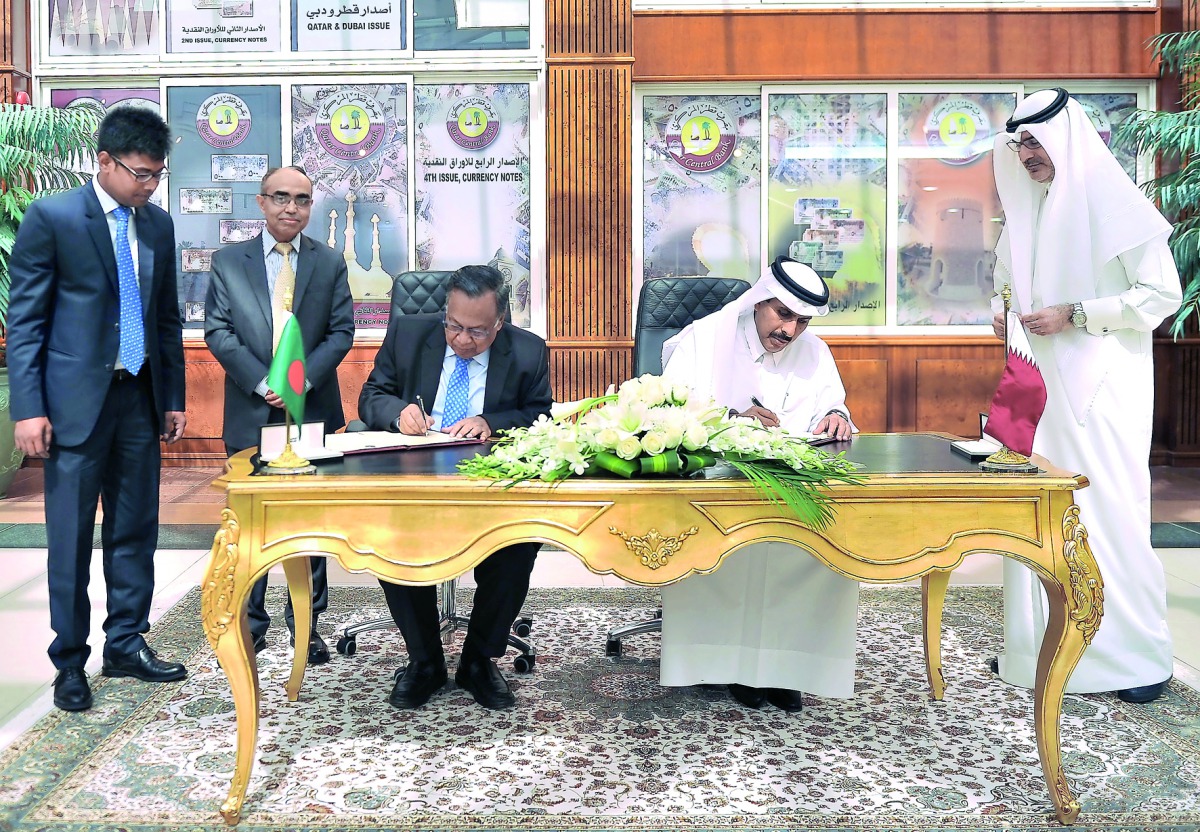 QCB & Bangladesh Central Bank sign MoU | The Peninsula Qatar