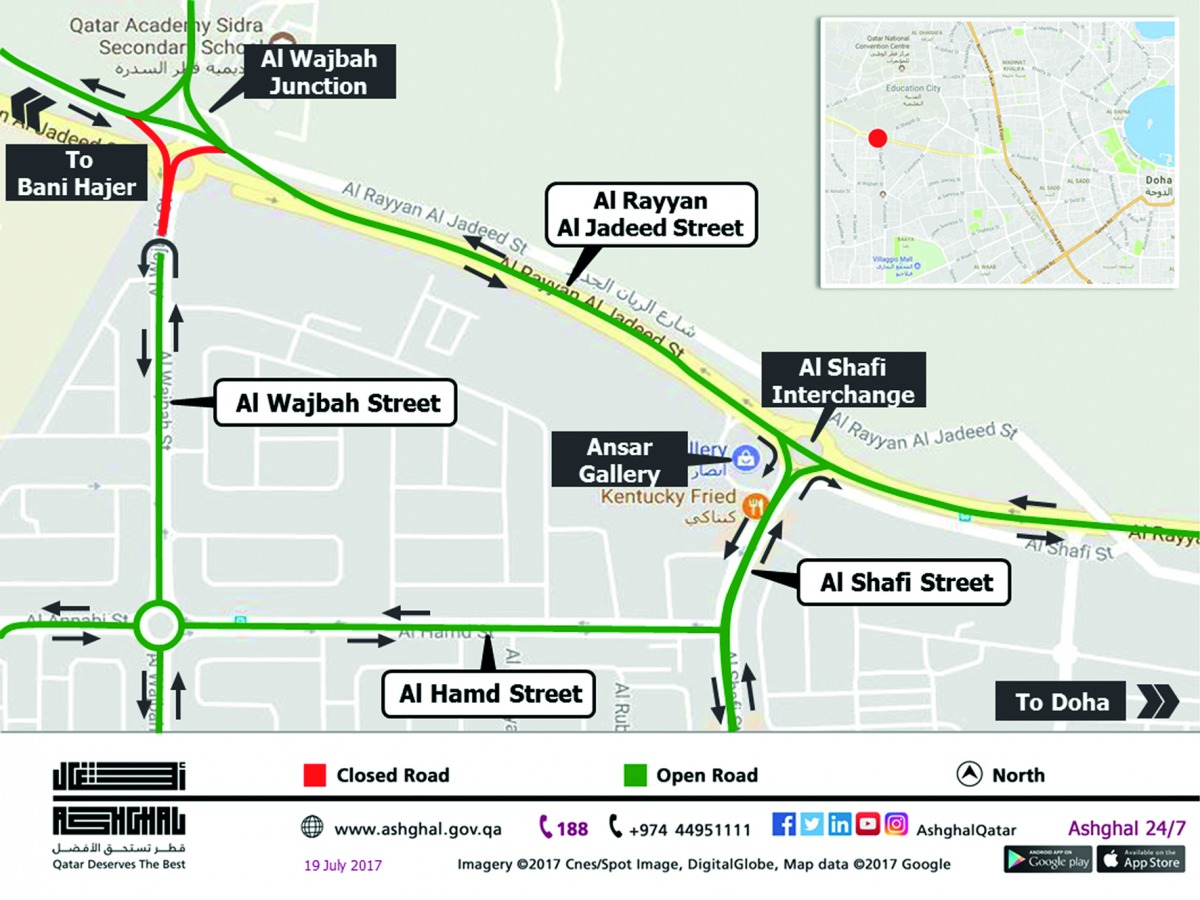 Ashghal to close entry and exit of Al Wajbah Street | The Peninsula Qatar