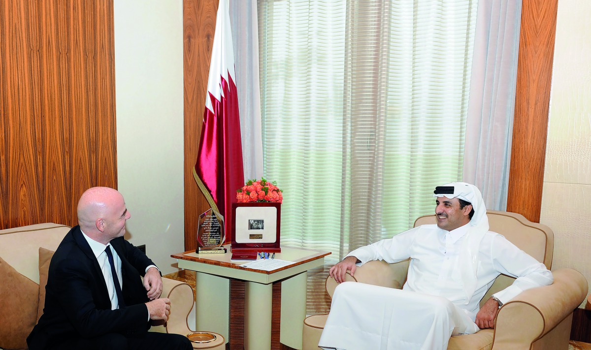 Emir meets FIFA President | The Peninsula Qatar