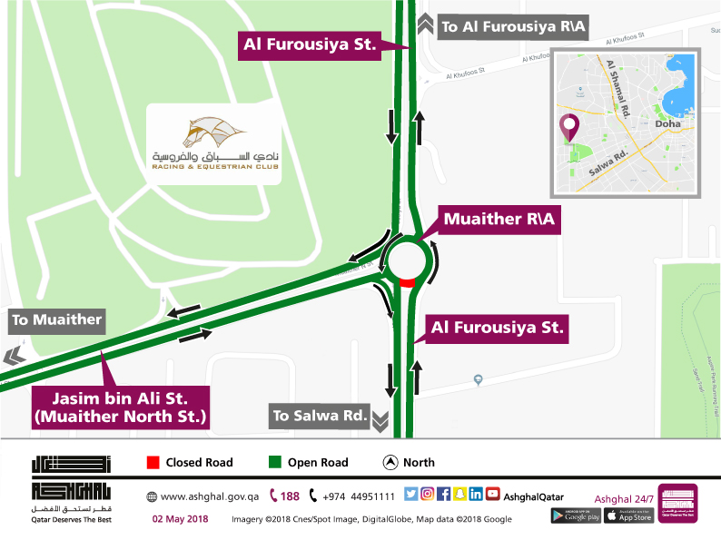 Ashghal announces partial closure of Muaither R/A | The Peninsula Qatar