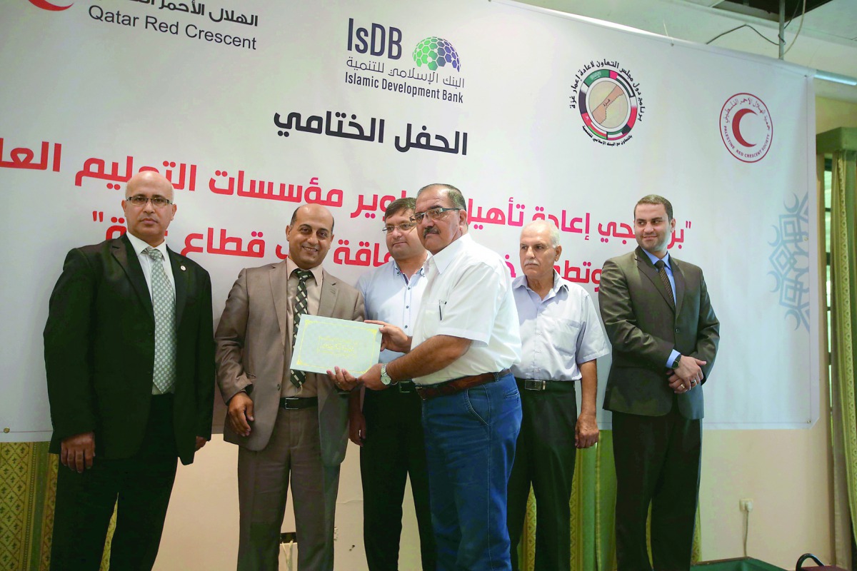 QRCS completes education, health projects in Gaza | The Peninsula Qatar