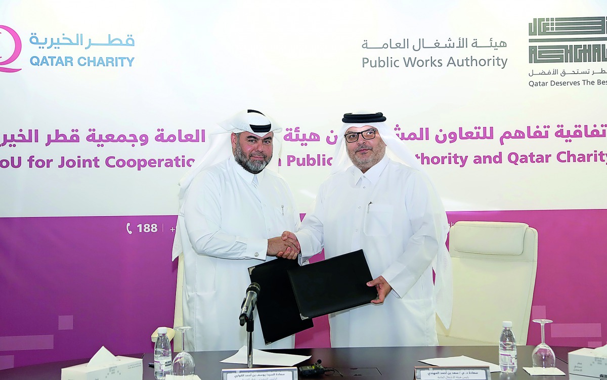 Ashghal, Qatar Charity sign MoU for joint cooperation | The Peninsula Qatar