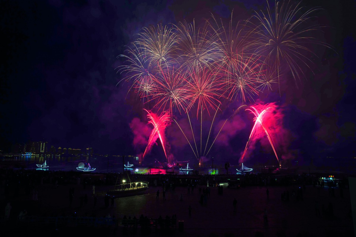 Spectacular fireworks display mesmerises crowd at Katara | The ...
