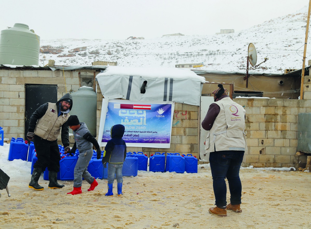 Qatar Charity provides aid to snow storm affectees in Lebanon | The ...
