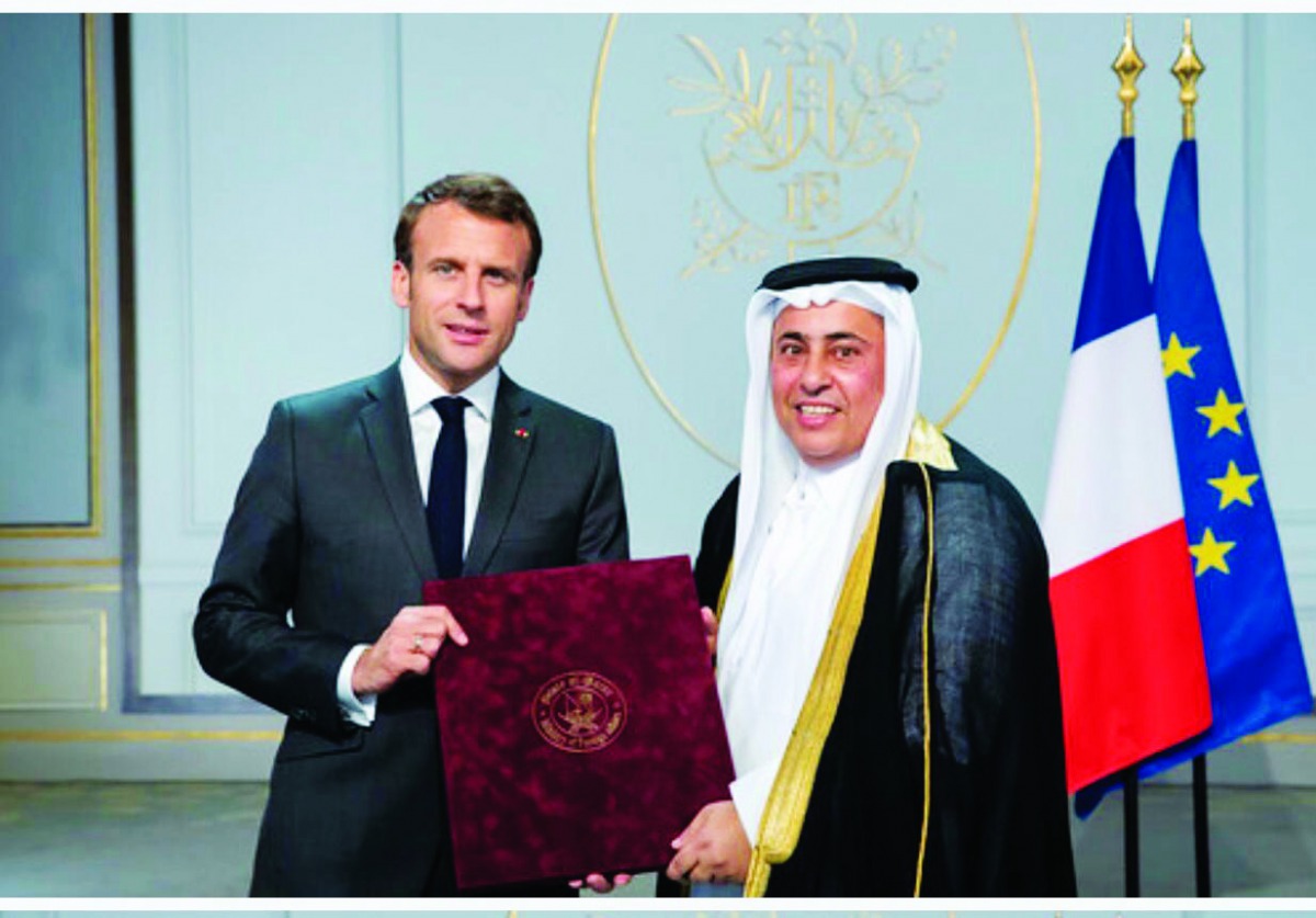French President receives credentials of Qatar’s envoy | The Peninsula ...