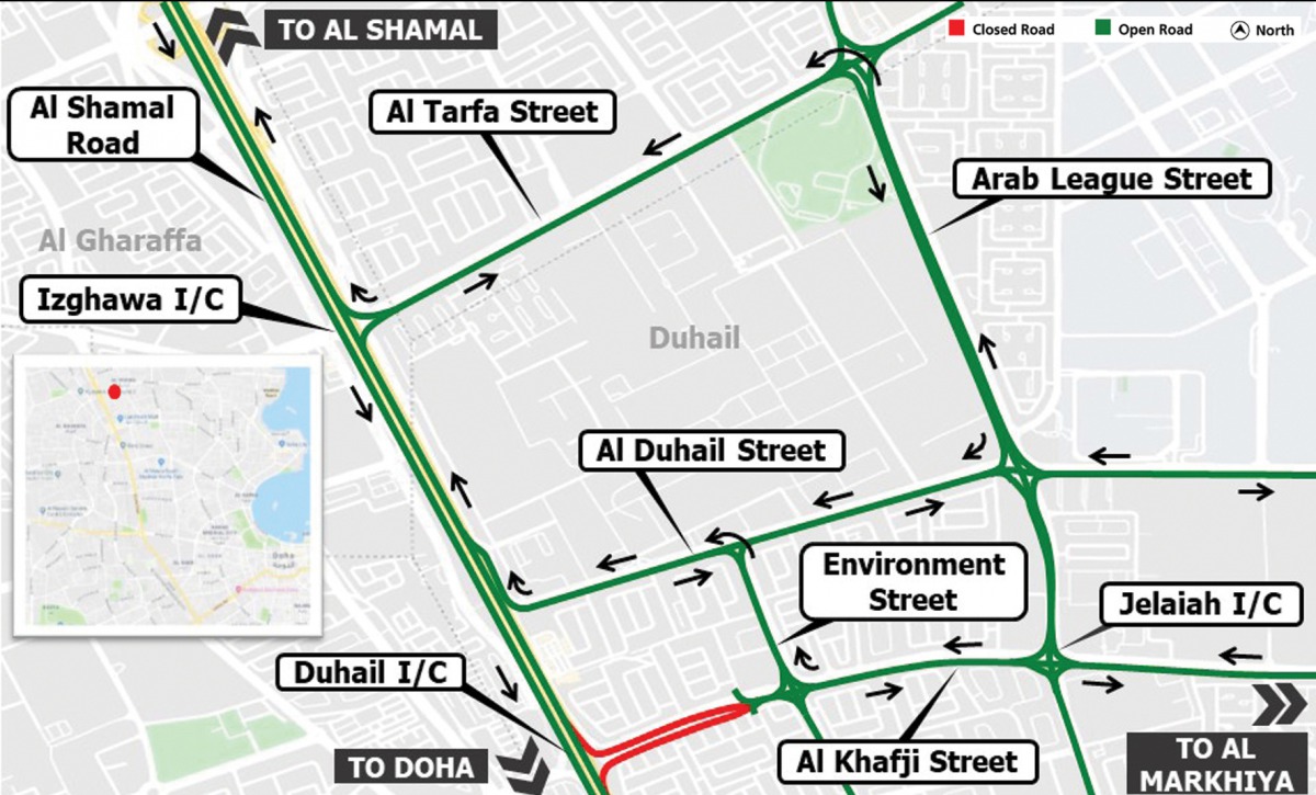 Temporary change in access to Al Shamal Road from Al Khafji Street ...