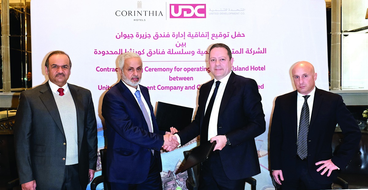 UDC and CHL sign deal to operate Corinthia Doha in Gewan Island | The ...