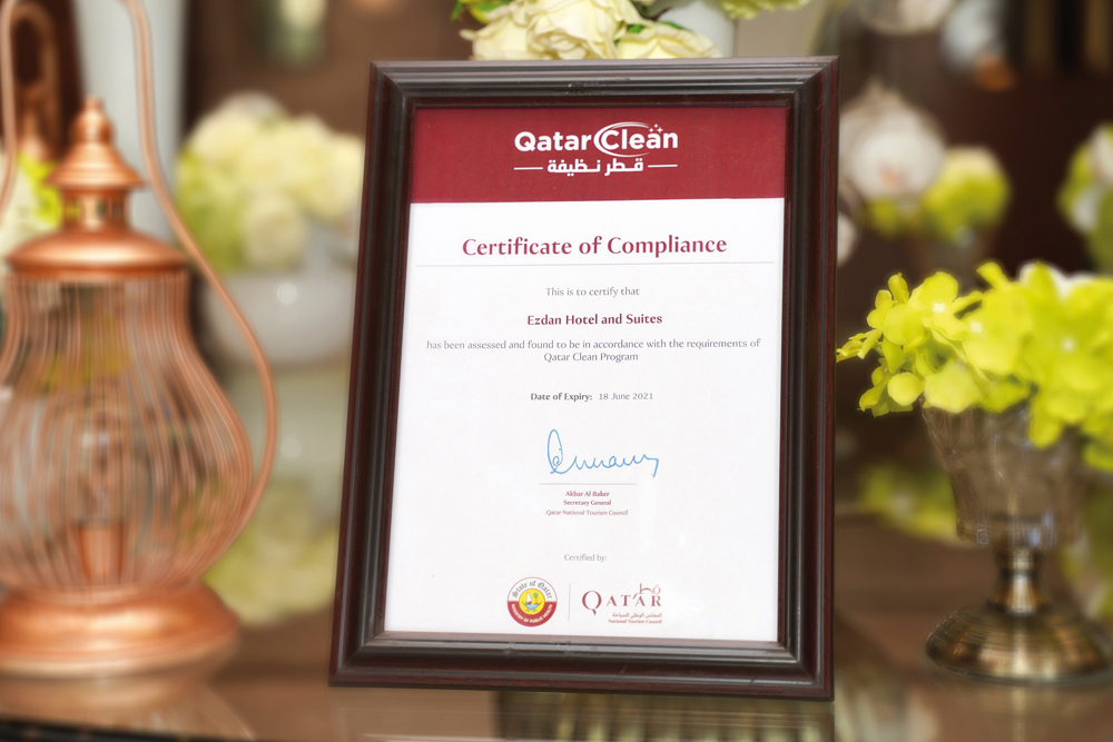 Ezdan Hotels receive 'Qatar Clean Compliant' certifications | The ...