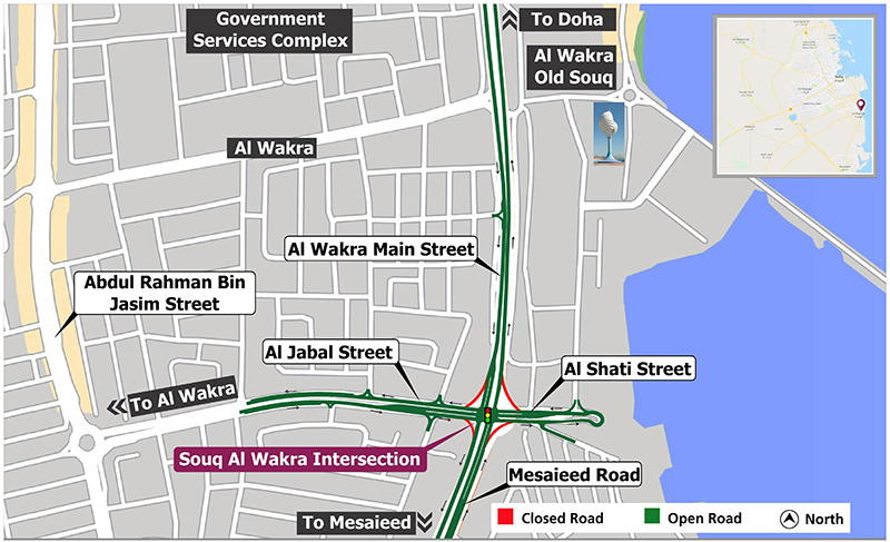 Ashghal partially opens Al Wakra Souq Intersection as part of Al Wakra ...