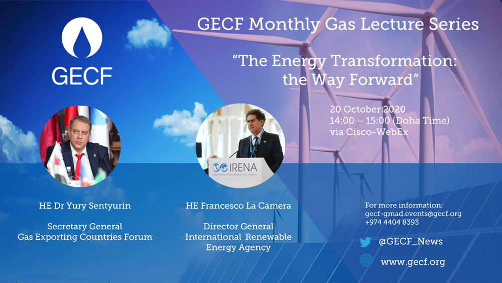 Energy transition in spotlight at GECF Monthly Gas Lecture | The ...