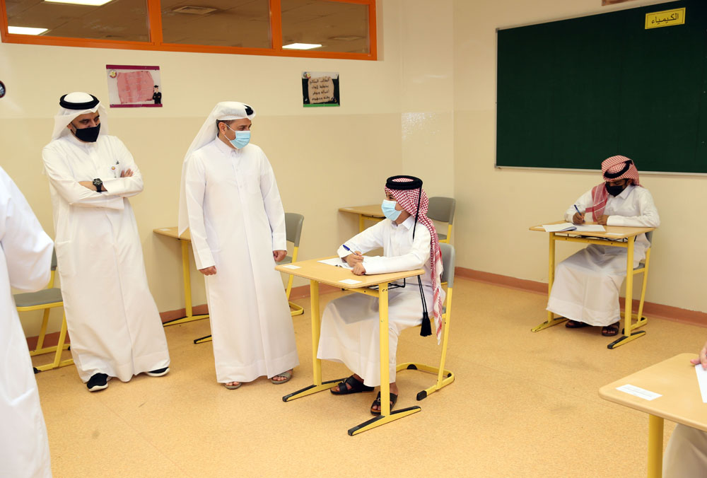 Minister checks on progress of high school exams in Qatar | The ...