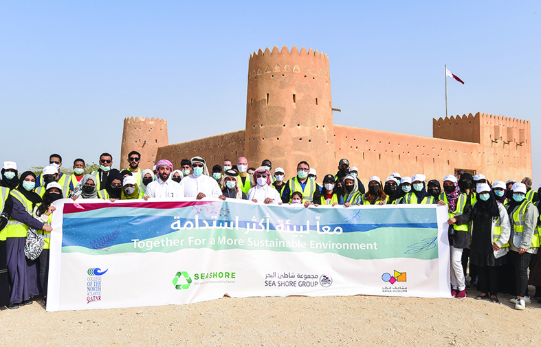 CNA-Q students participate in clean-up drive at Al Zubara | The ...
