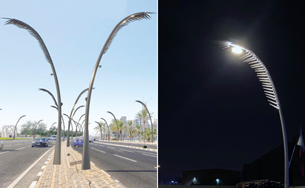Installation of 1440 decorative light poles on Doha Corniche begins ...