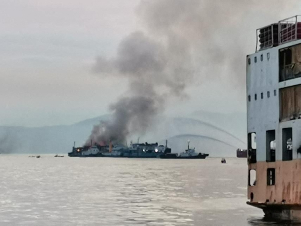 Philippine ferry carrying 82 people catches fire; 73 rescued | The ...