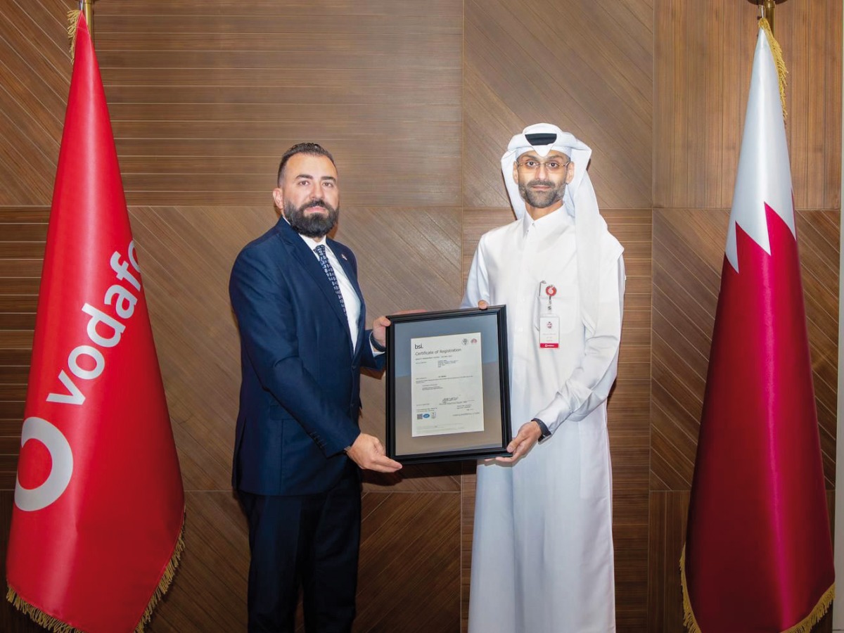 Vodafone Qatar earns ISO re-certification | The Peninsula Qatar